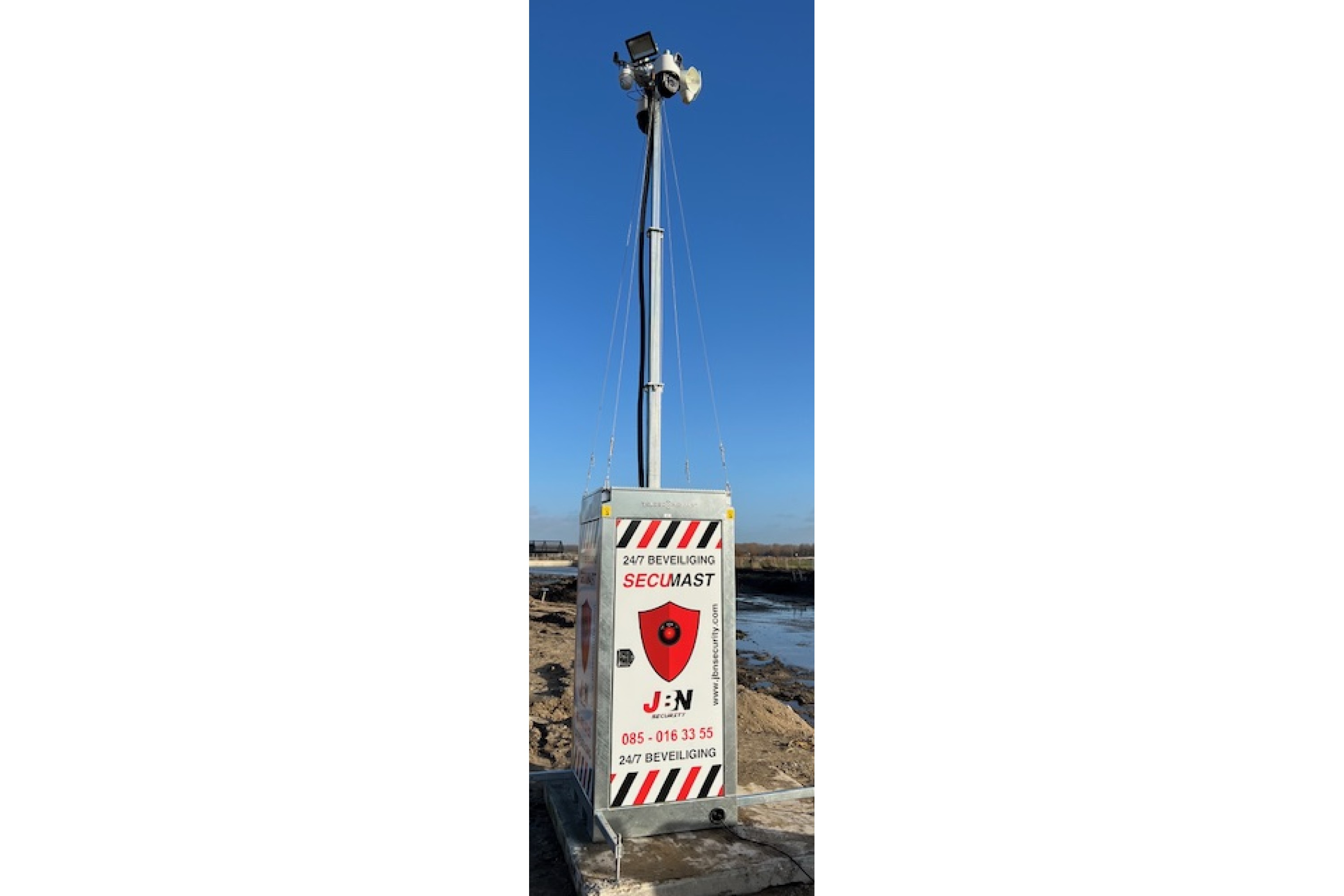 JBNSECURITY Secumast | Mobile Camera Mast for Temporary Security ...