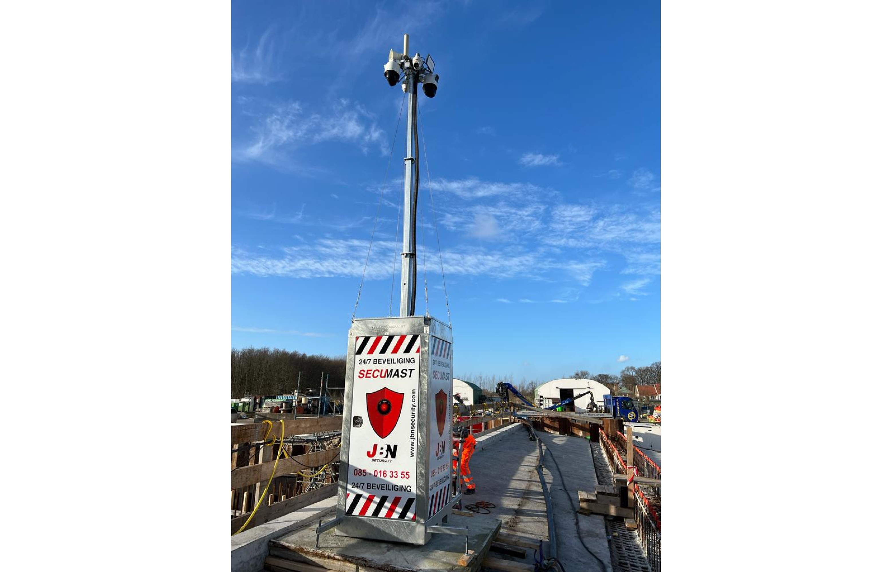JBNSECURITY Secumast | Mobile Camera Mast for Temporary Security ...